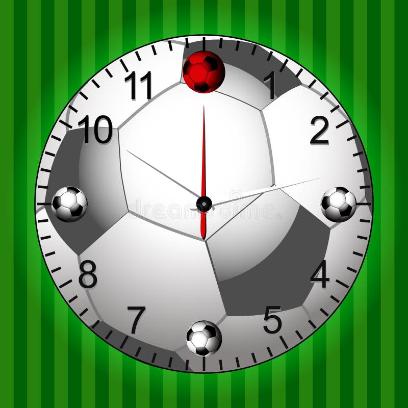 Football Soccer Clock stock illustration. Illustration of eps10 - 69410923