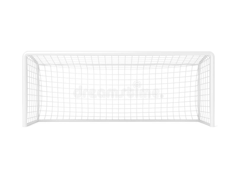 Football - Soccer Gate on Grass. 3D Render Stock Illustration ...