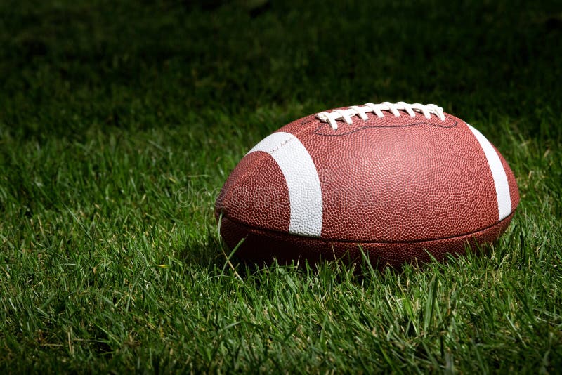 Football in the spotlight stock image. Image of turf - 11093163