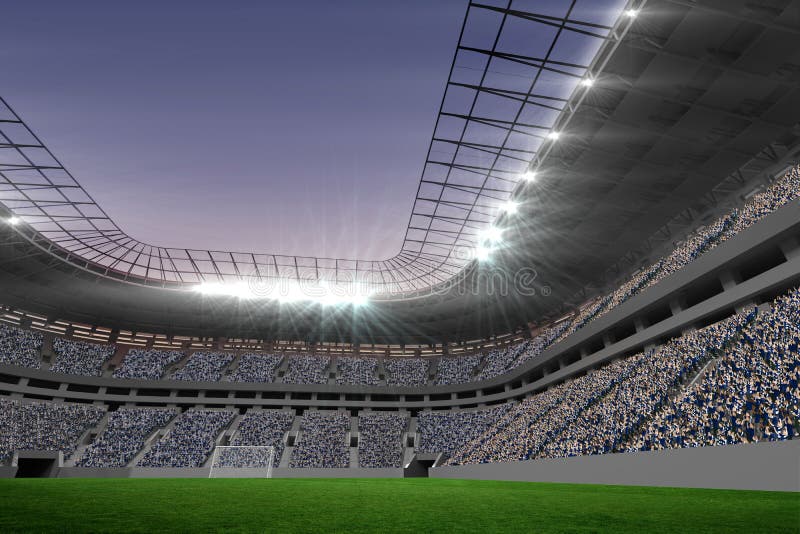 Football stadium stock illustration. Illustration of crowd - 255328128