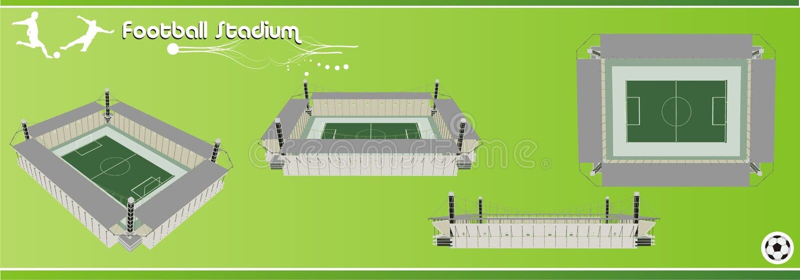 Football Vector Composition Stock Vector - Illustration of texture ...