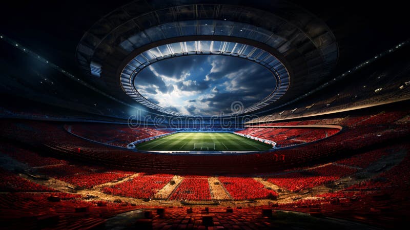 A Football Stadium Full View Stock Image - Image of tournament, stadium ...
