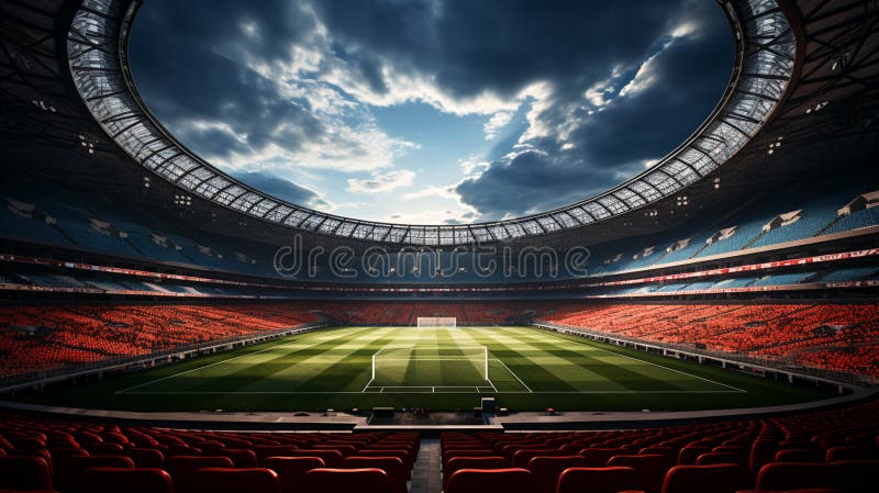 A Football Stadium Full View Stock Image - Image of soccer ...