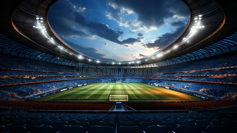 A Football Stadium Full View Stock Image - Image of game, entertainment ...