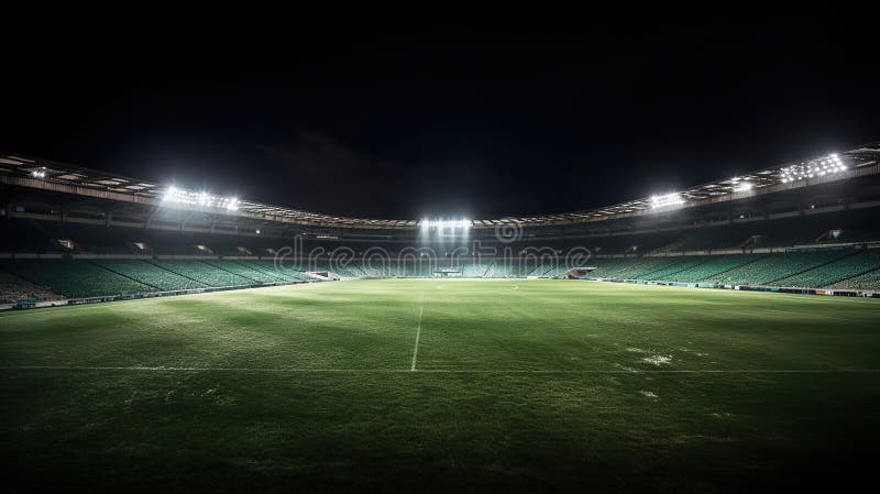 Football Stadium with Good Grass, and Good Lighting, AI Generative ...