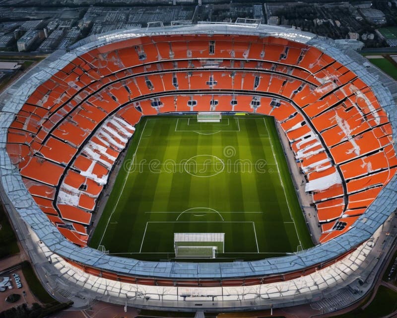 Football Stadium from High editorial photo. Image of emptystadium ...