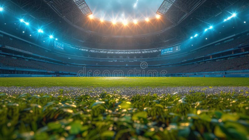 Football Stadium Inside View Stock Illustration - Illustration of ...