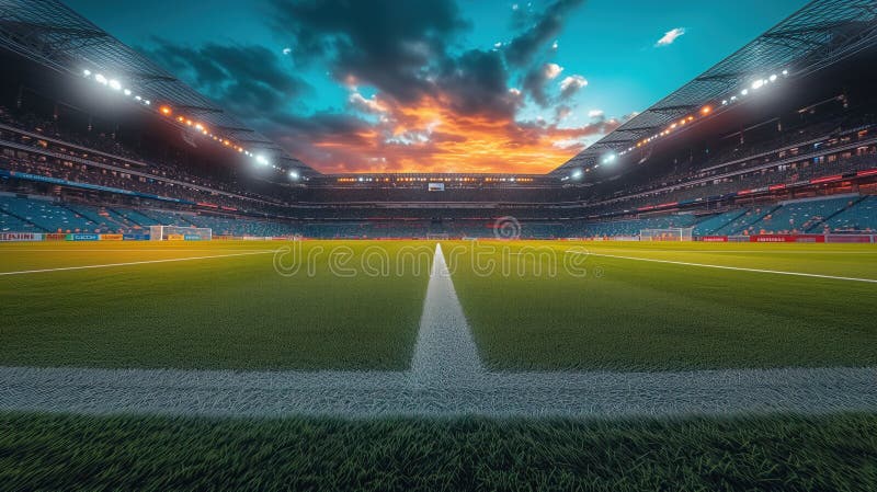 Football Stadium Inside View Stock Illustration - Illustration of uefa ...