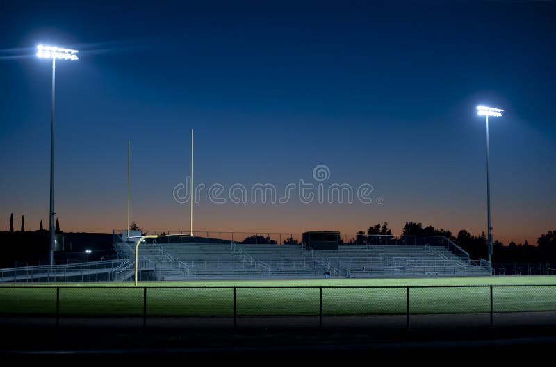 Football stadium at night stock image. Image of grass - 17818993