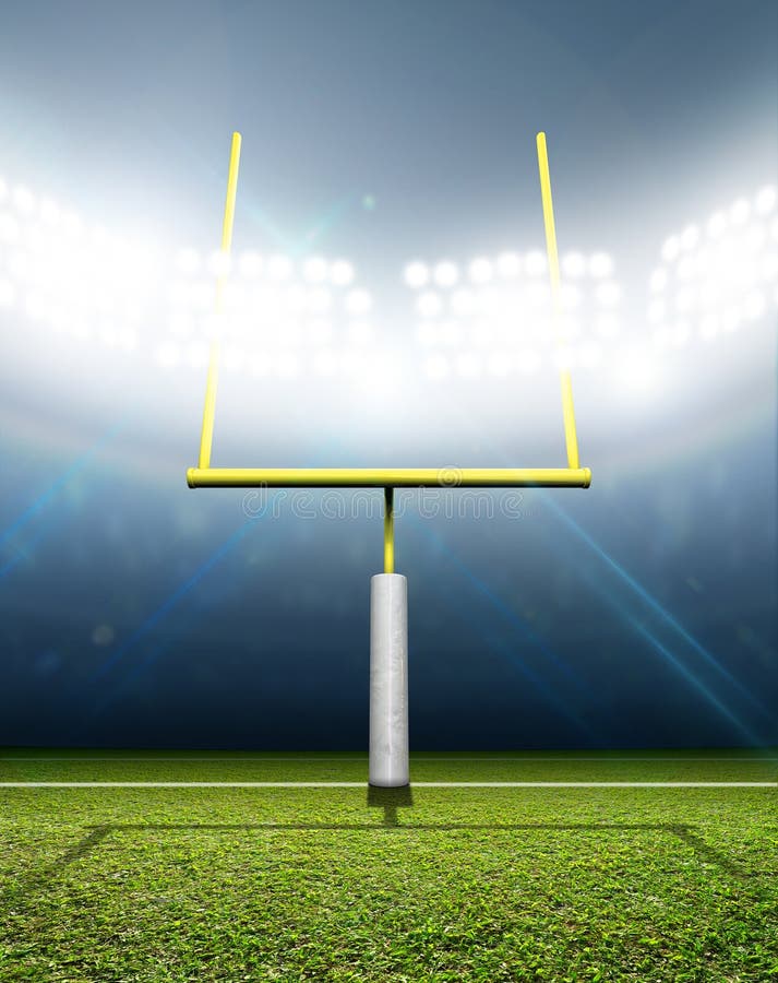 Football Stadium Night stock illustration. Illustration of lights ...