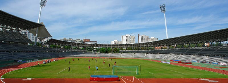 Football stadium in paris stock photo. Image of race, athletics - 5490778