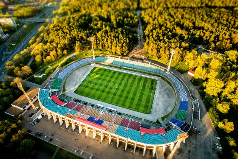 Football Stadium in the Park Stock Photo - Image of building, athletics ...