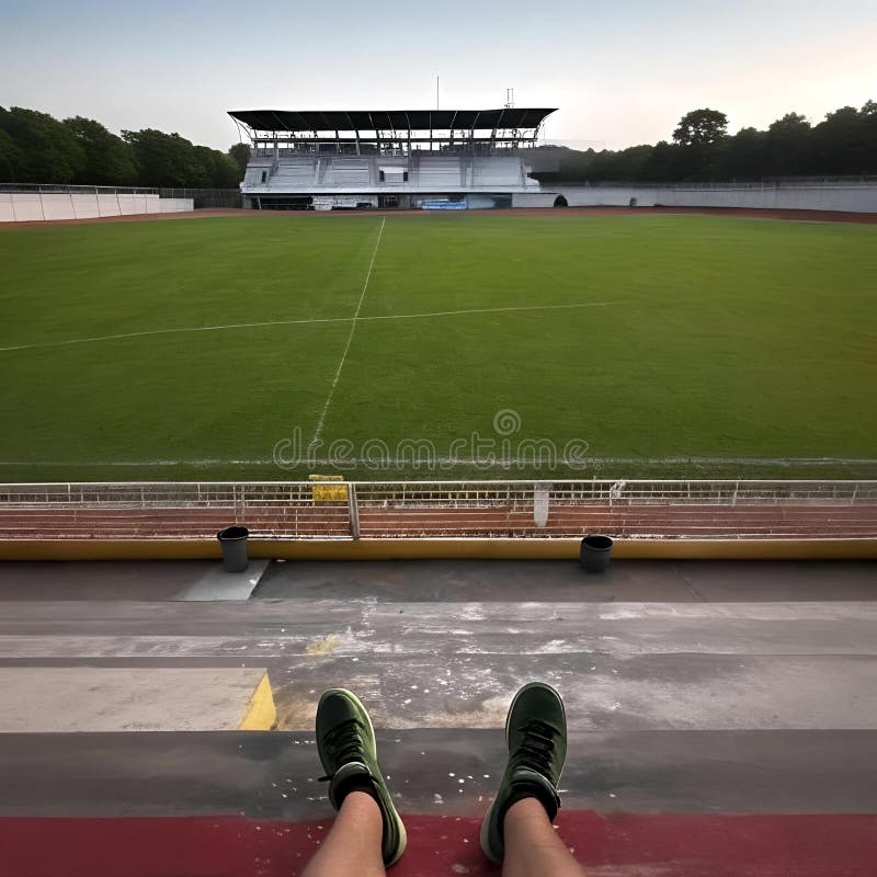Football Stadium Perspective: a View from the Stands Stock Photo ...