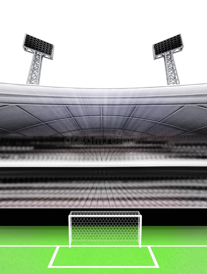Modern Football Stadium with Fans in the Stands Stock Illustration ...