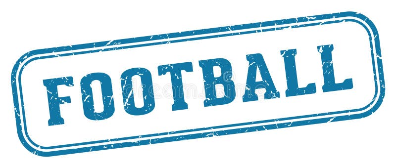 Football Stamp. Football Rectangular Stamp on White Background Stock ...