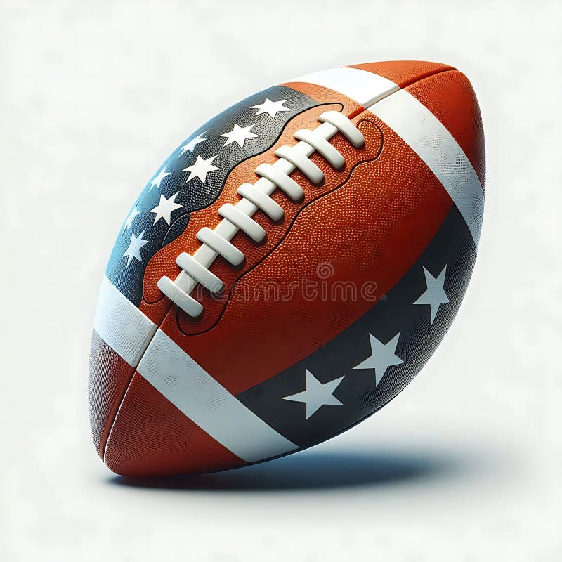 A Football with Stars and Stripes on it Stock Illustration ...