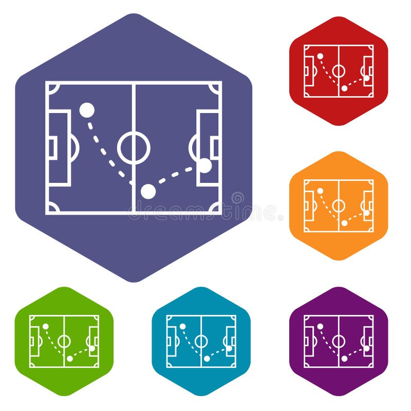 Football Strategy Icon, Simple Black Style Stock Vector - Illustration ...