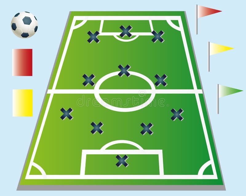 Football strategy stock vector. Illustration of pattern - 59906570