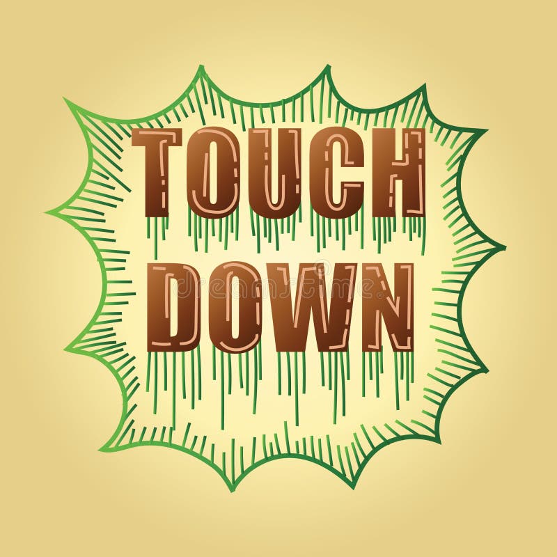 Football Strategy Text Touchdown. Vector Illustration Decorative Design ...