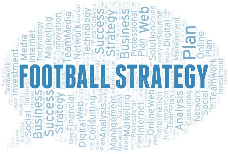 Football Strategy Word Cloud Create with Text only. Stock Illustration ...