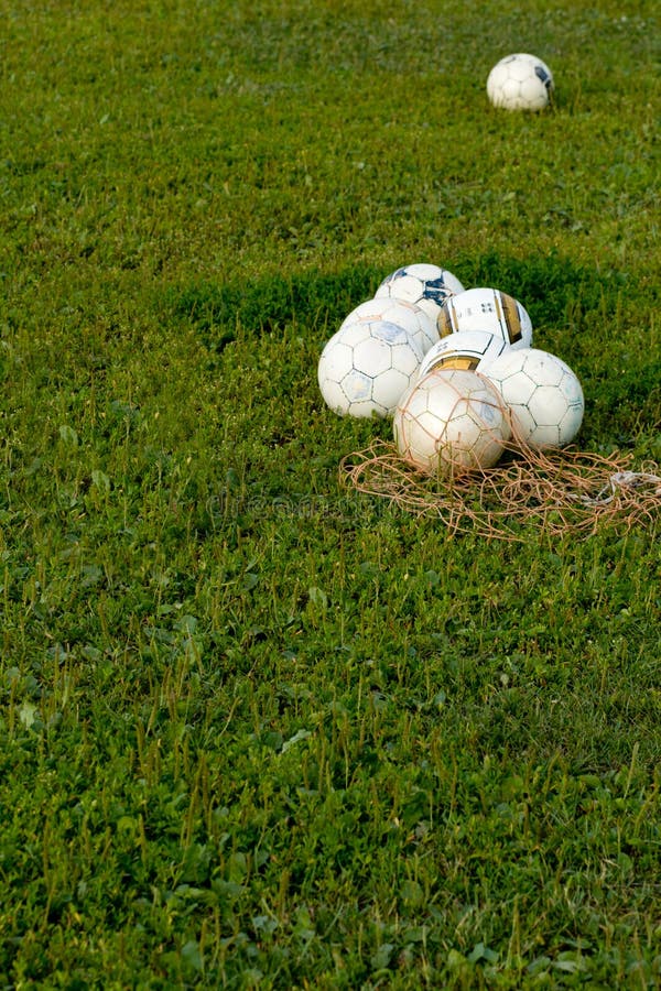 Football Stuff on the Playing Field Stock Image - Image of power ...