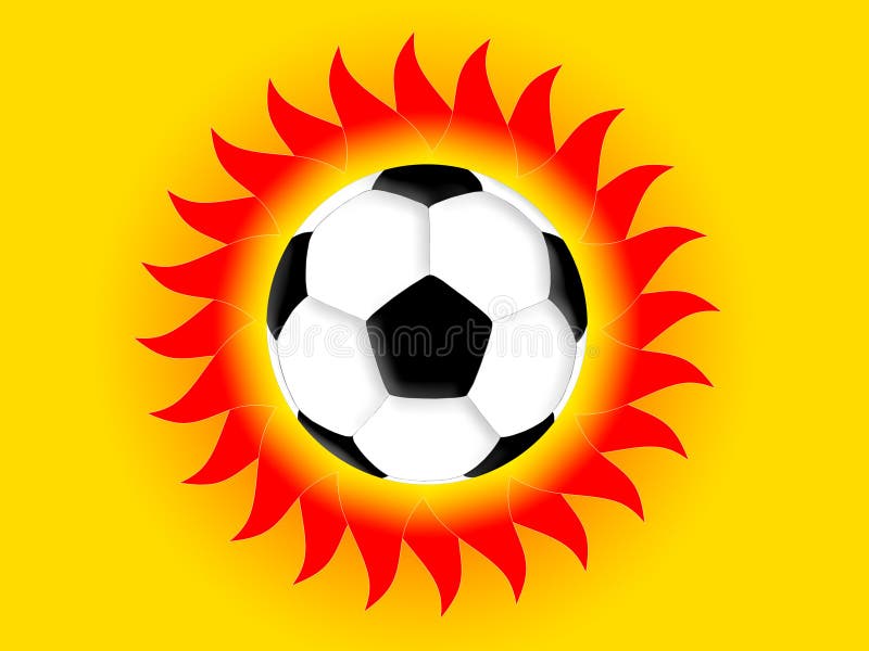 Football sun stock illustration. Illustration of game - 7435162