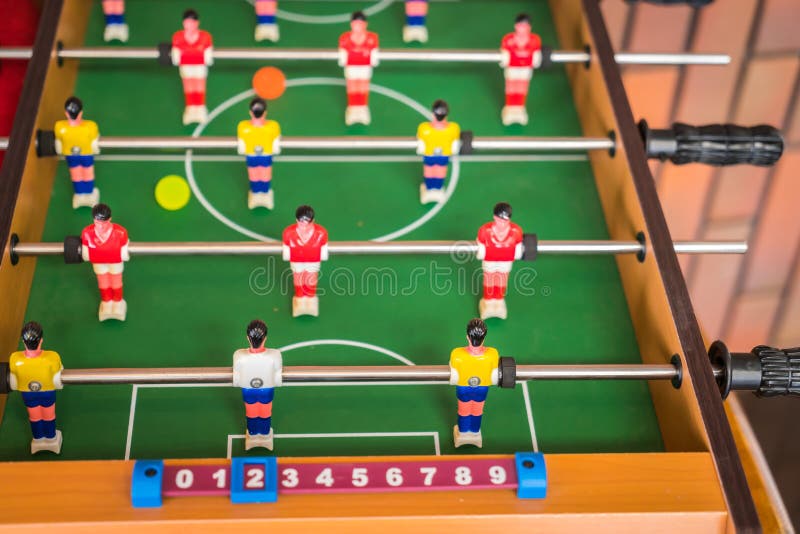 Football table game. stock photo. Image of score, white - 70839916
