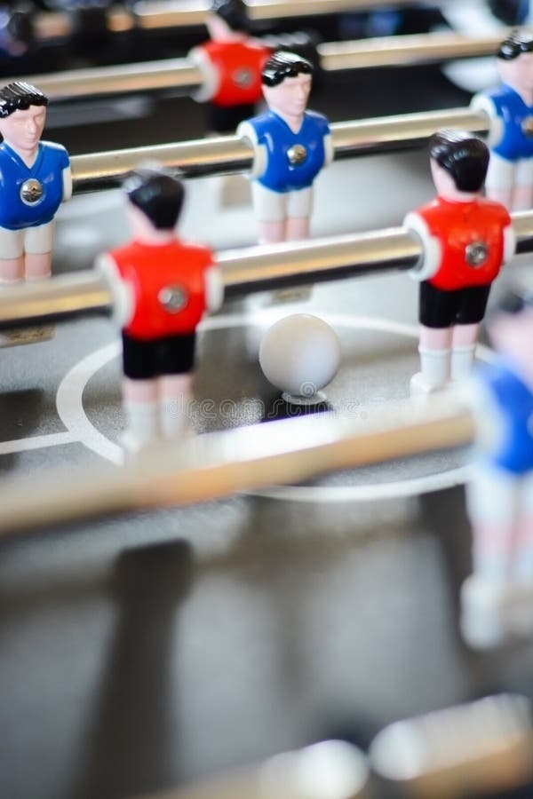 Football Table Game Players Suggesting Team Coaching Stock Image ...