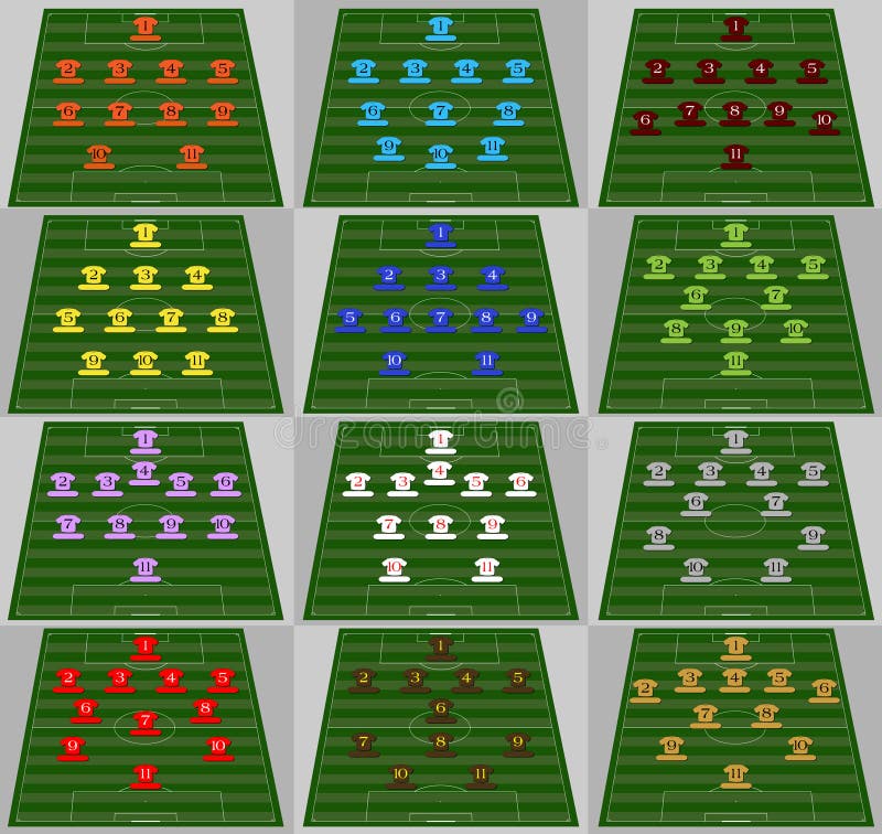 Soccer Team Tactical Schemes Stock Illustrations – 6 Soccer Team ...