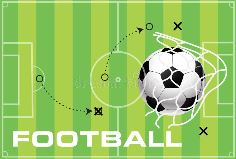 Football Tactics and Strategy Stock Vector - Illustration of view ...