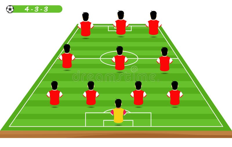 Football Tactics and Strategy - Team Formation. Stock Vector ...