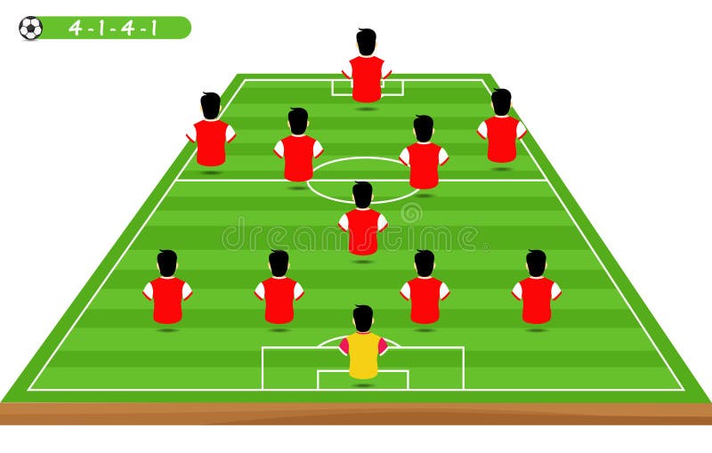 Football Tactics and Strategy - Team Formation. Stock Vector ...
