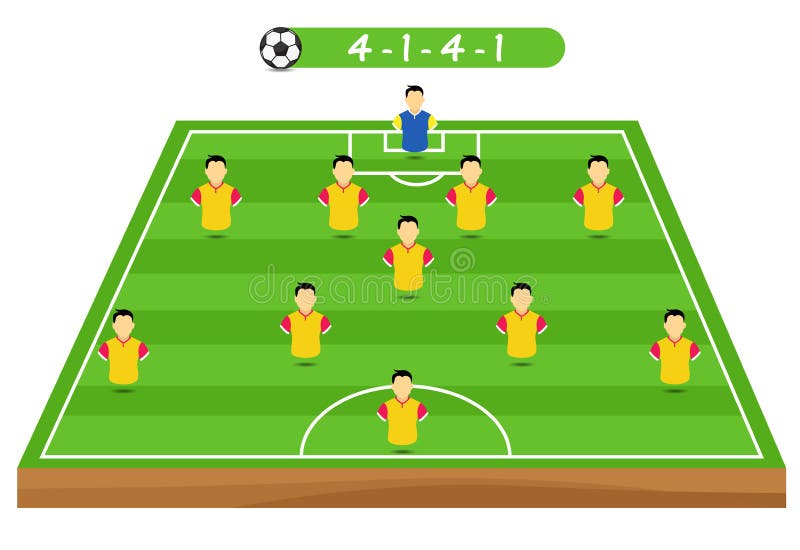 Football Tactics and Strategy - Team Formation. Stock Vector ...