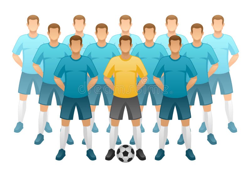 Soccer team stock vector. Illustration of game, action - 23186057