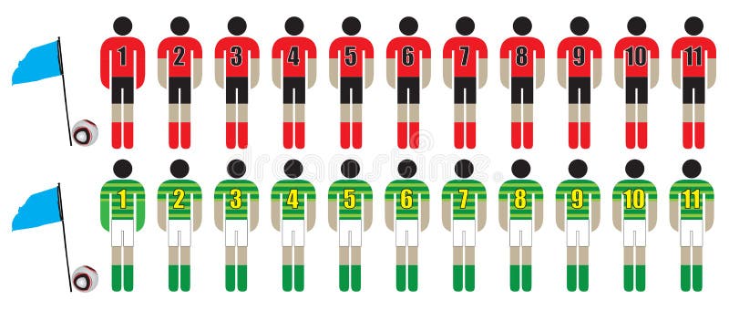 Football teams stock illustration. Illustration of team - 19941528