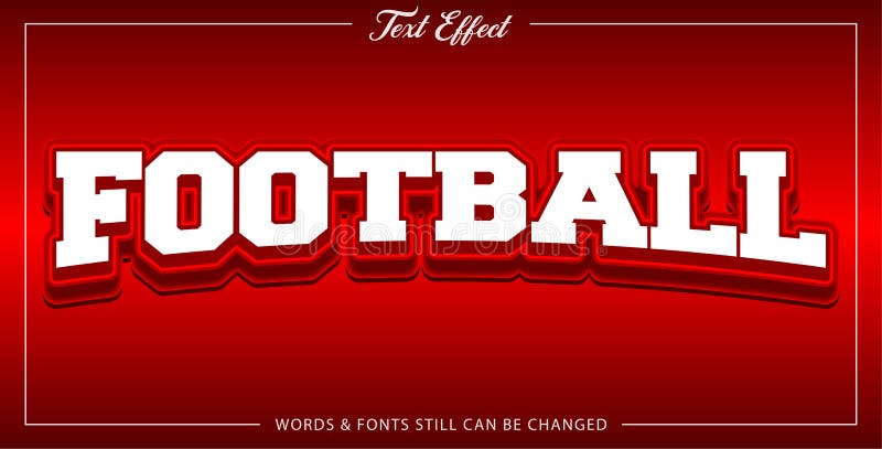 Football Editable Text Effect Style Stock Vector - Illustration of sign ...