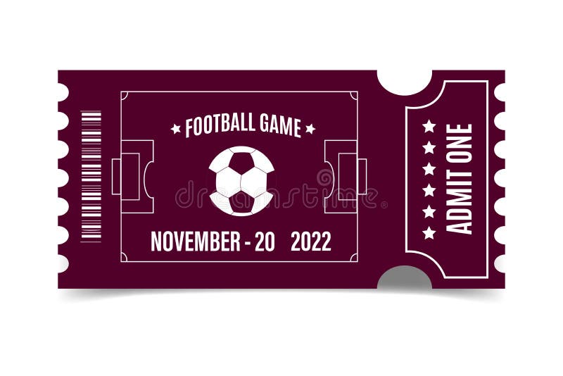 Football Ticket, Vector Illustration Stock Vector - Illustration of ...