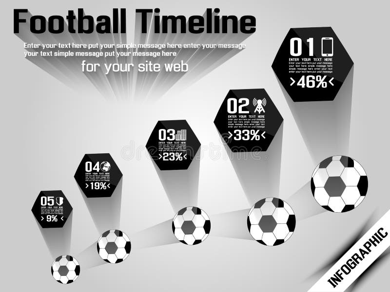 Football Timeline Infographic Stock Vector - Illustration of label ...