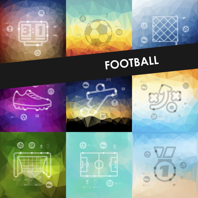 Football Timeline Infographic Stock Vector - Illustration of label ...