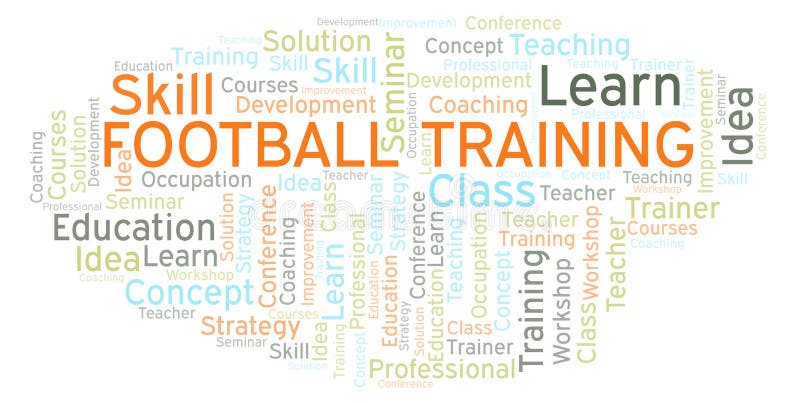 Football Training Word Cloud. Stock Illustration - Illustration of word ...