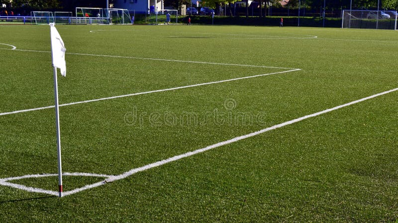 Football Turf with Artificial Grass Stock Photo - Image of turf, sport ...