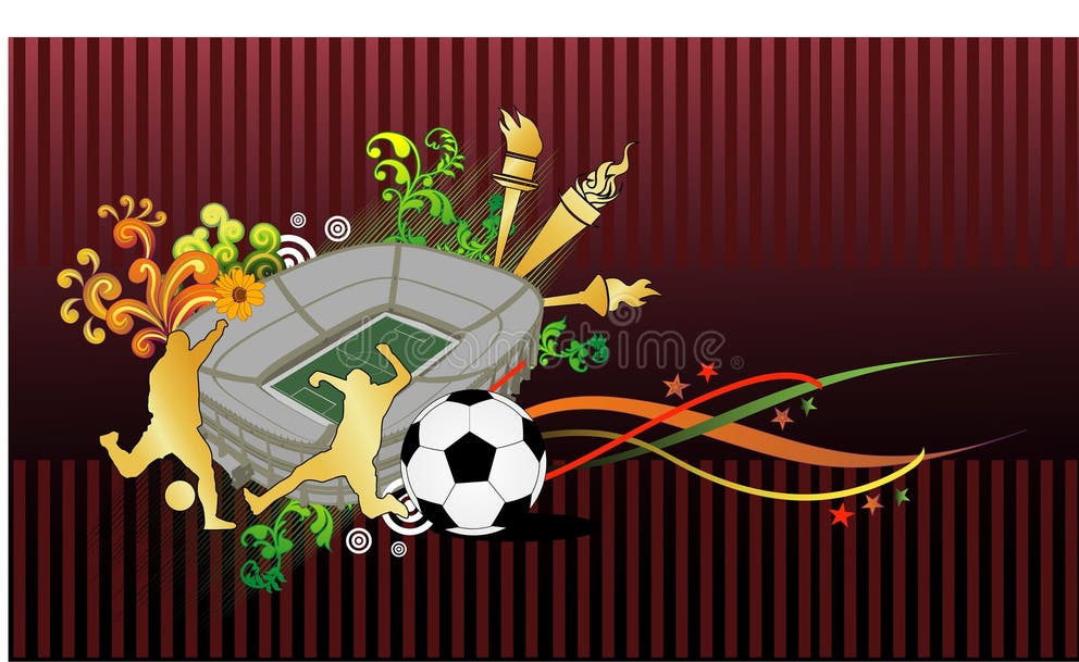 Football Vector Composition Stock Vector - Illustration of texture ...
