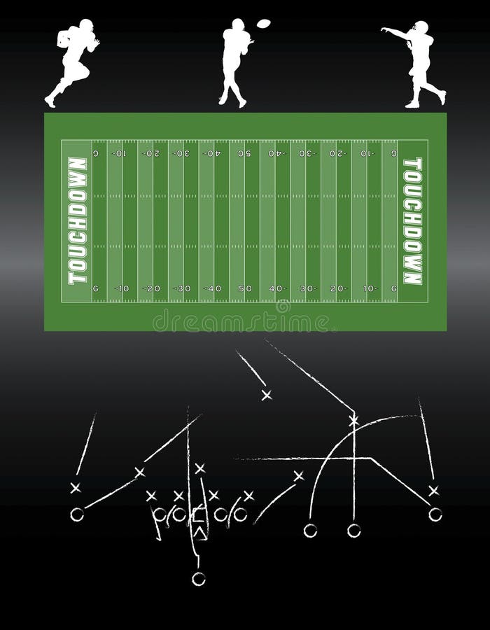 Football Field Drawing Stock Illustrations – 7,555 Football Field ...