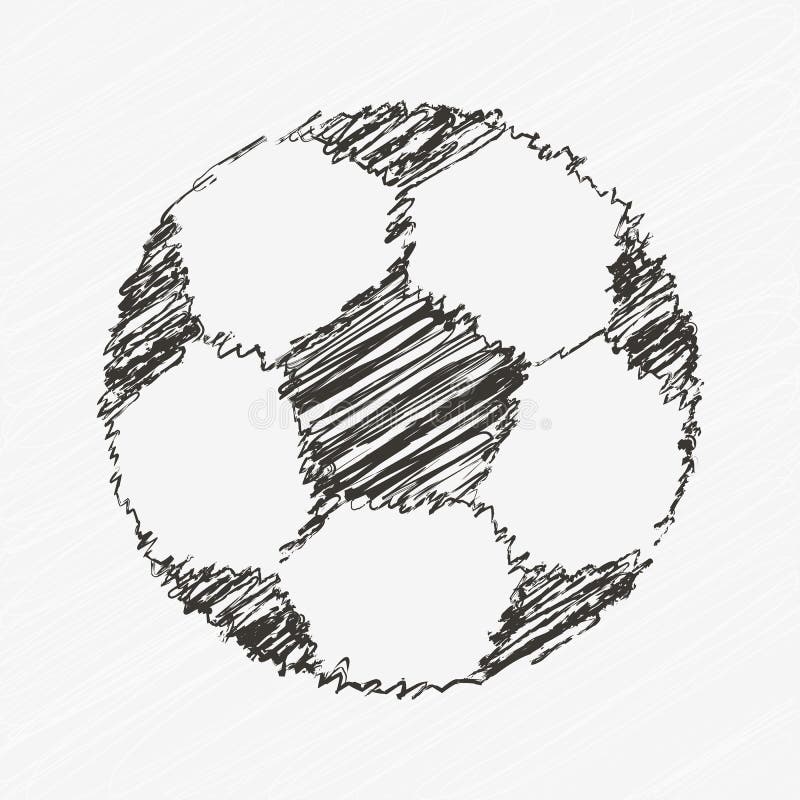 Football Vector Icon. Hand Drawn Soccer Ball Stock Vector ...