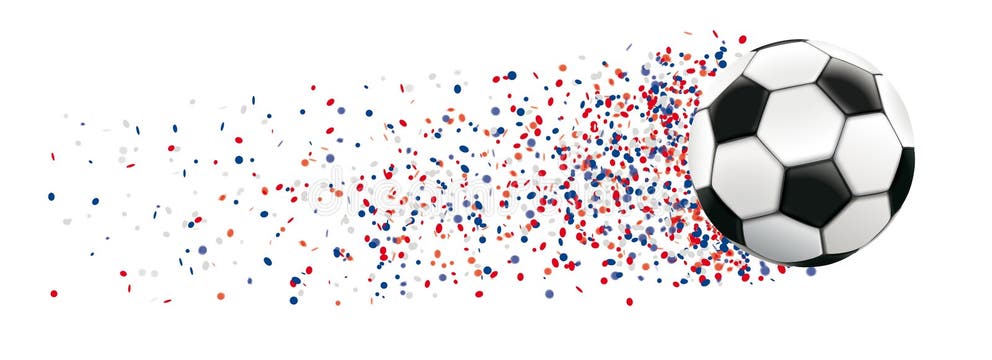 Football White Blue Red Confetti Header Stock Vector - Illustration of ...