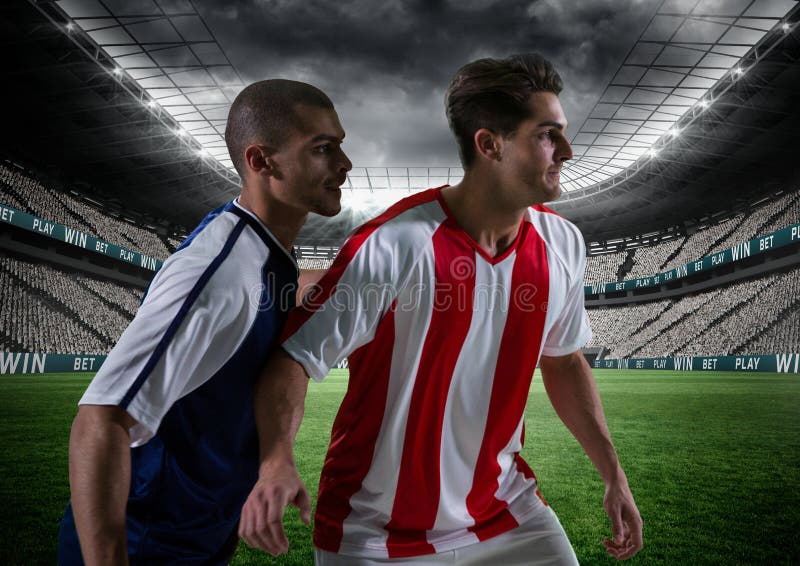 Footballer Playing a Soccer Match Stock Image - Image of generated ...