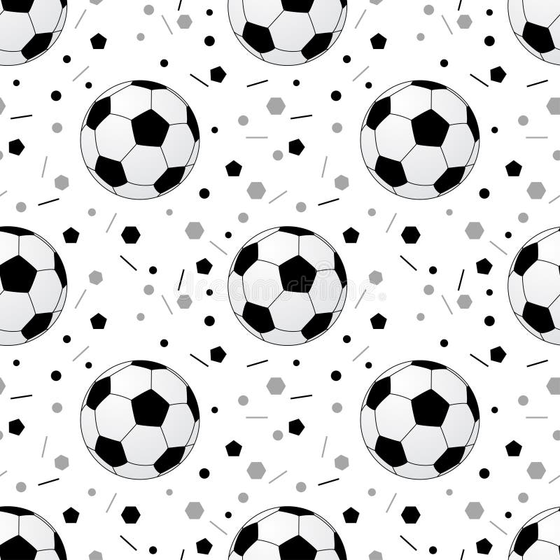 Footballs pattern stock vector. Illustration of sport - 48096891