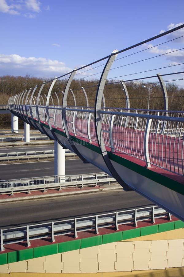 Footbridge on Motorway stock image. Image of motorway - 19346071