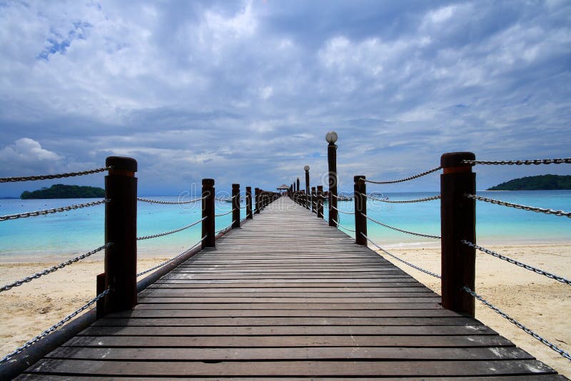 Paradise bridge stock image. Image of beach, scenic, journey - 5988783