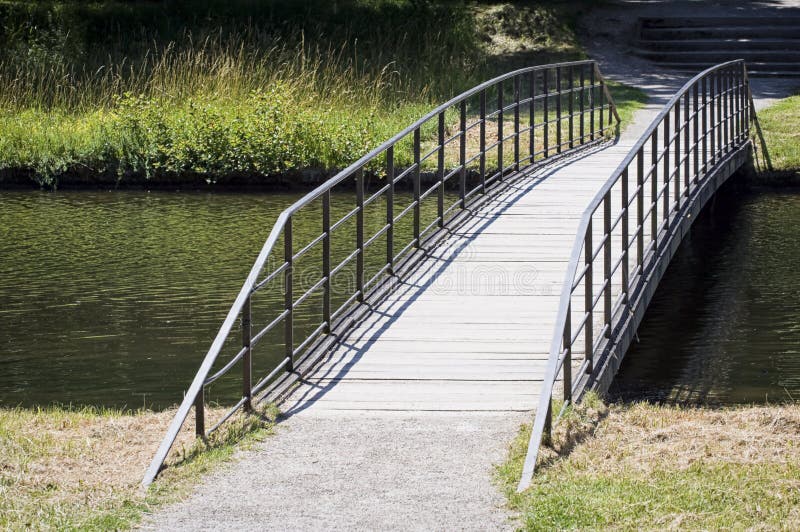 Old footbridge stock image. Image of front, railing, view - 28461627